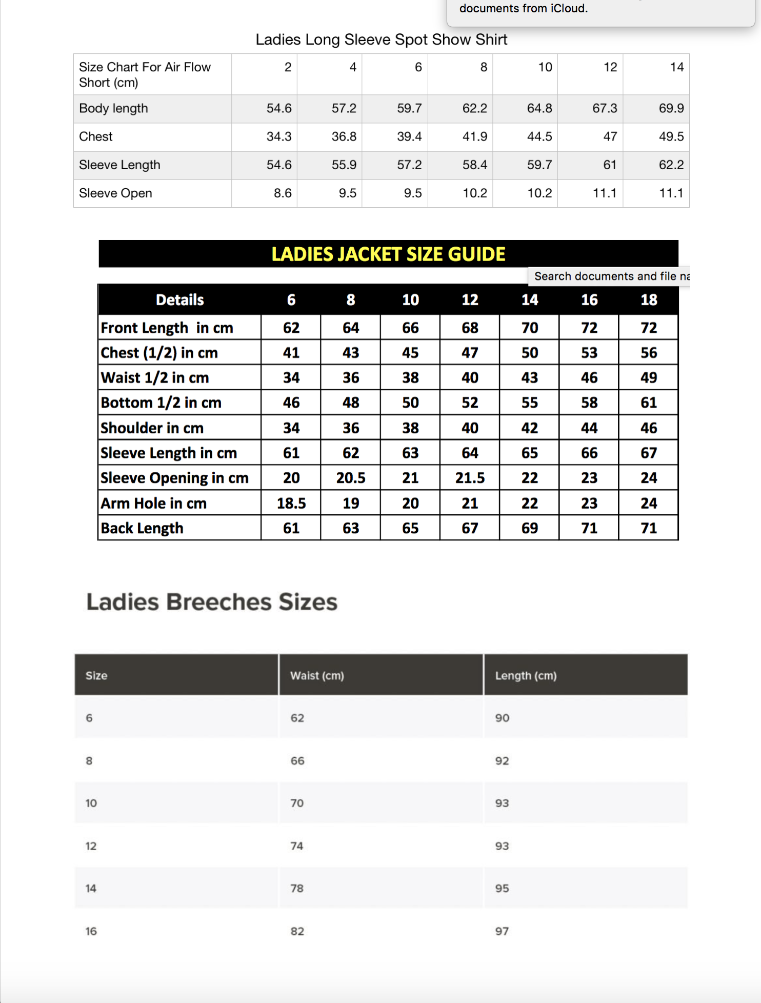 Women's Show Package